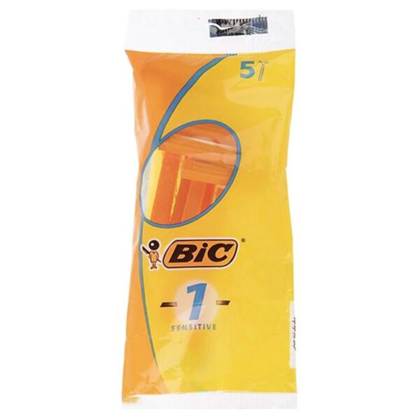 تیغ اصلاح 1 تیغه بیک مناسب پوست حساس بسته 5 عددی - رزامین