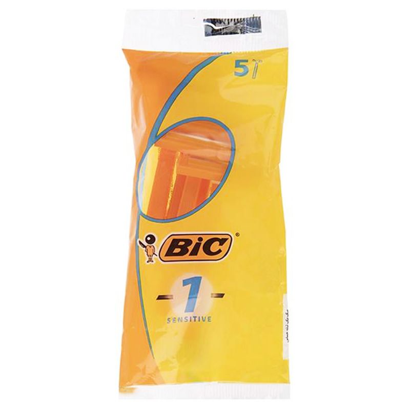 تیغ اصلاح 1 تیغه بیک مناسب پوست حساس بسته 5 عددی - رزامین